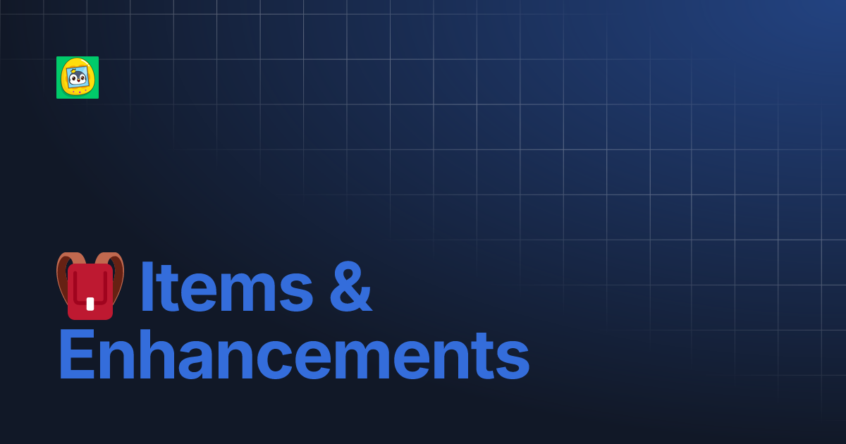 🎒 Items & Enhancements | PenguinGotchi Guide